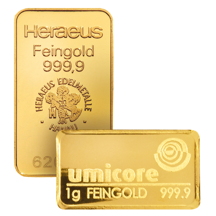 Goldbarren 1 Gramm zur Lagerung - pro aurum