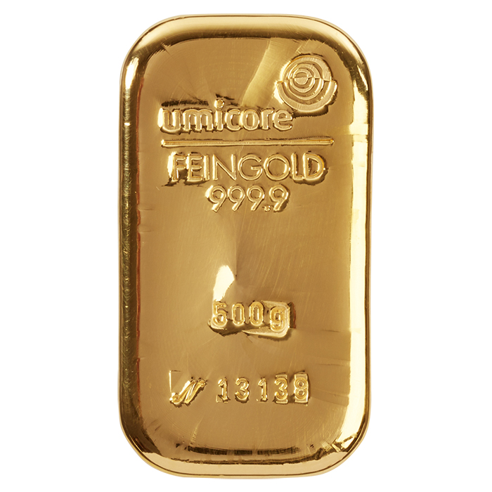 Goldbarren 500 Gramm Umicore | pro aurum