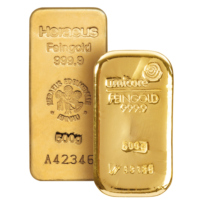 Goldbarren 500 Gramm zur Lagerung - pro aurum